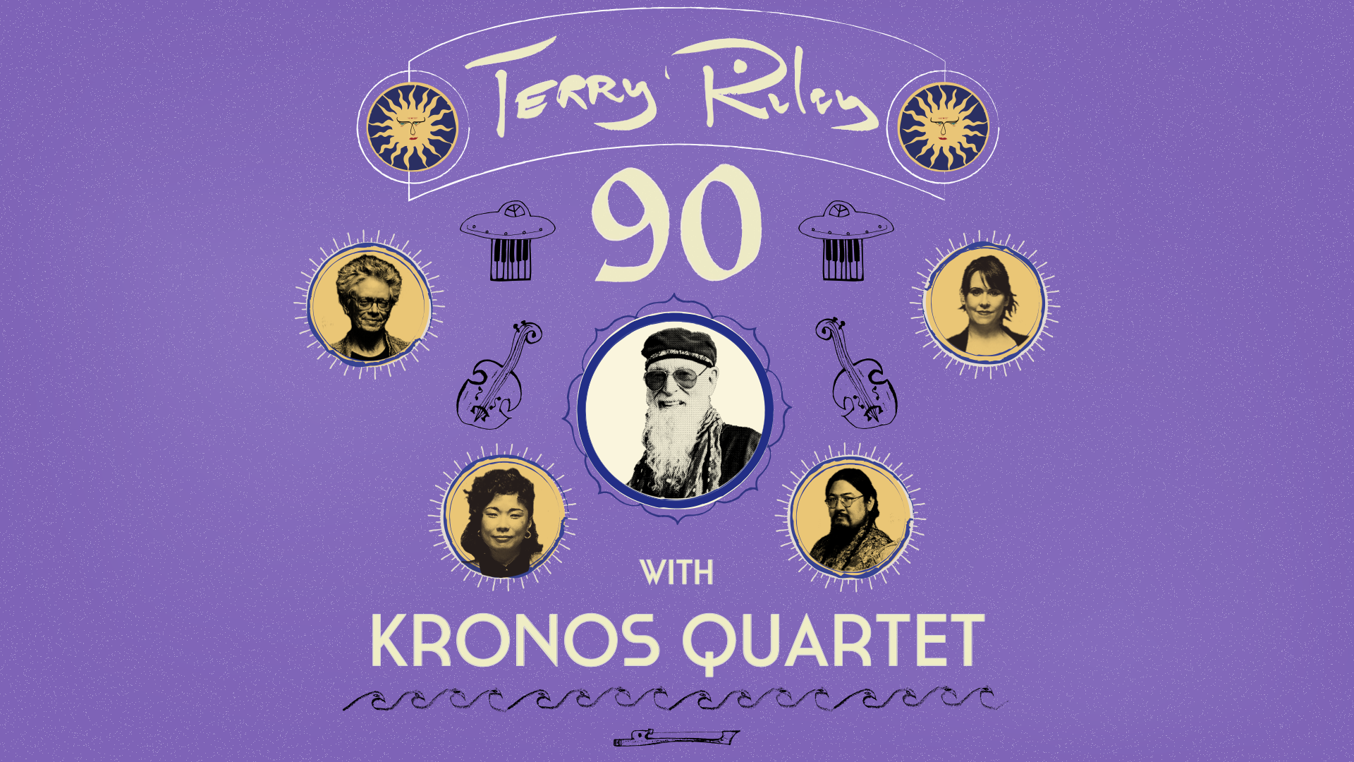 【1/14(火)スタート】クロノス・クァルテットがテリー・ライリー90歳を日本で祝いたい！「Terry Riley Kronos ...